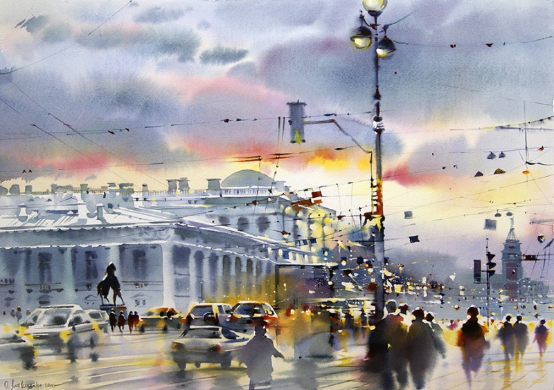 St. Petersburg Evening By Olga Litvinenko - Art Collection